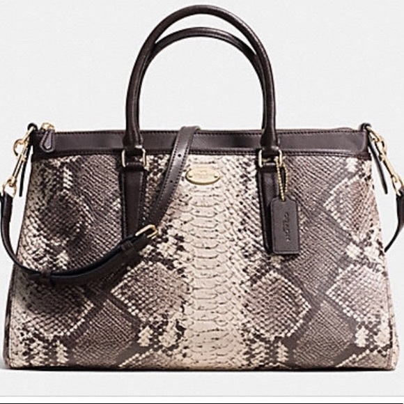 Coach | Bags | Coach Designer Python Satchel Handbag Purse | Poshmark